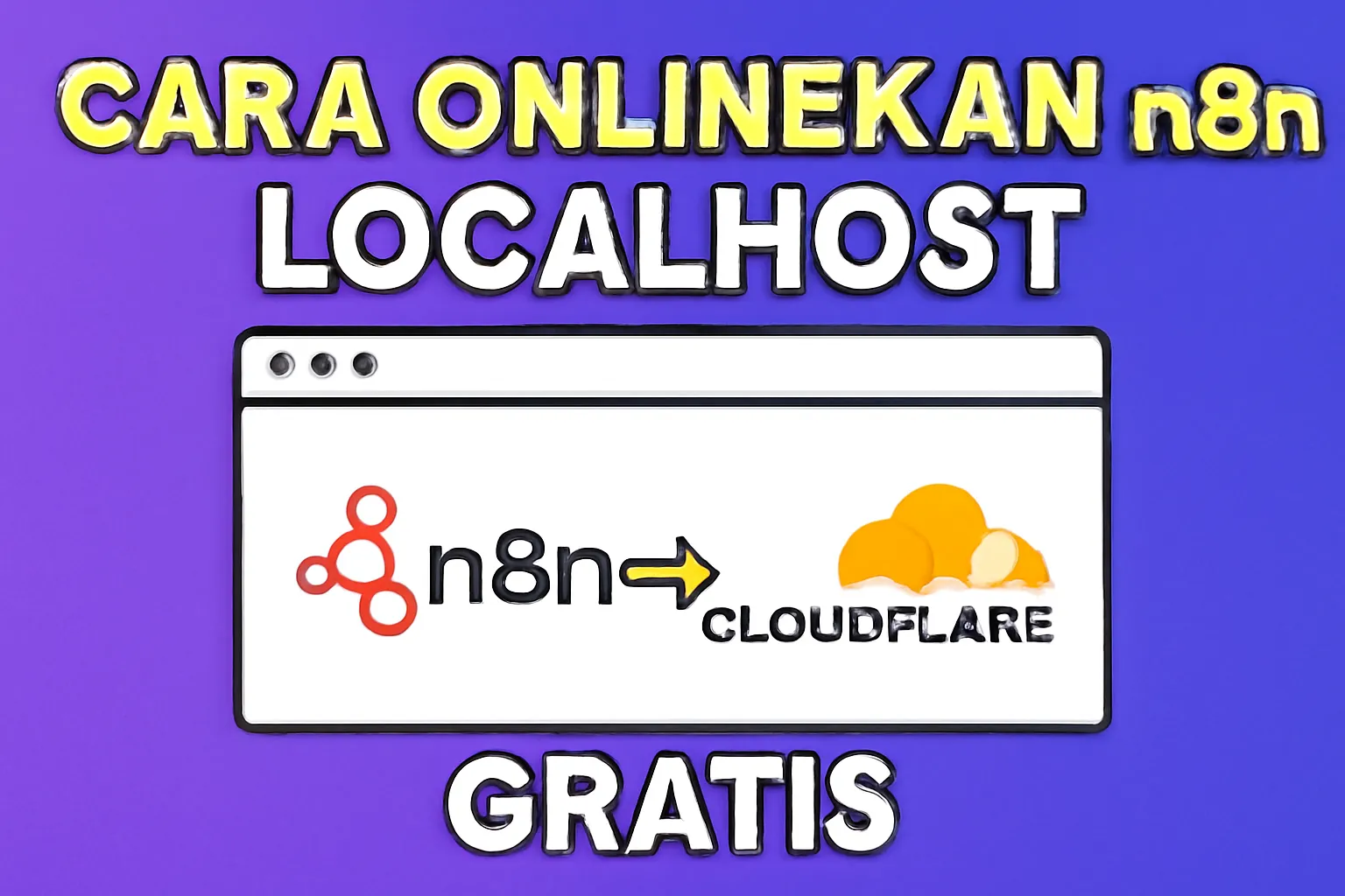 Cara Onlinekan n8n Localhost dengan Cloudflare Tunnel Gratis